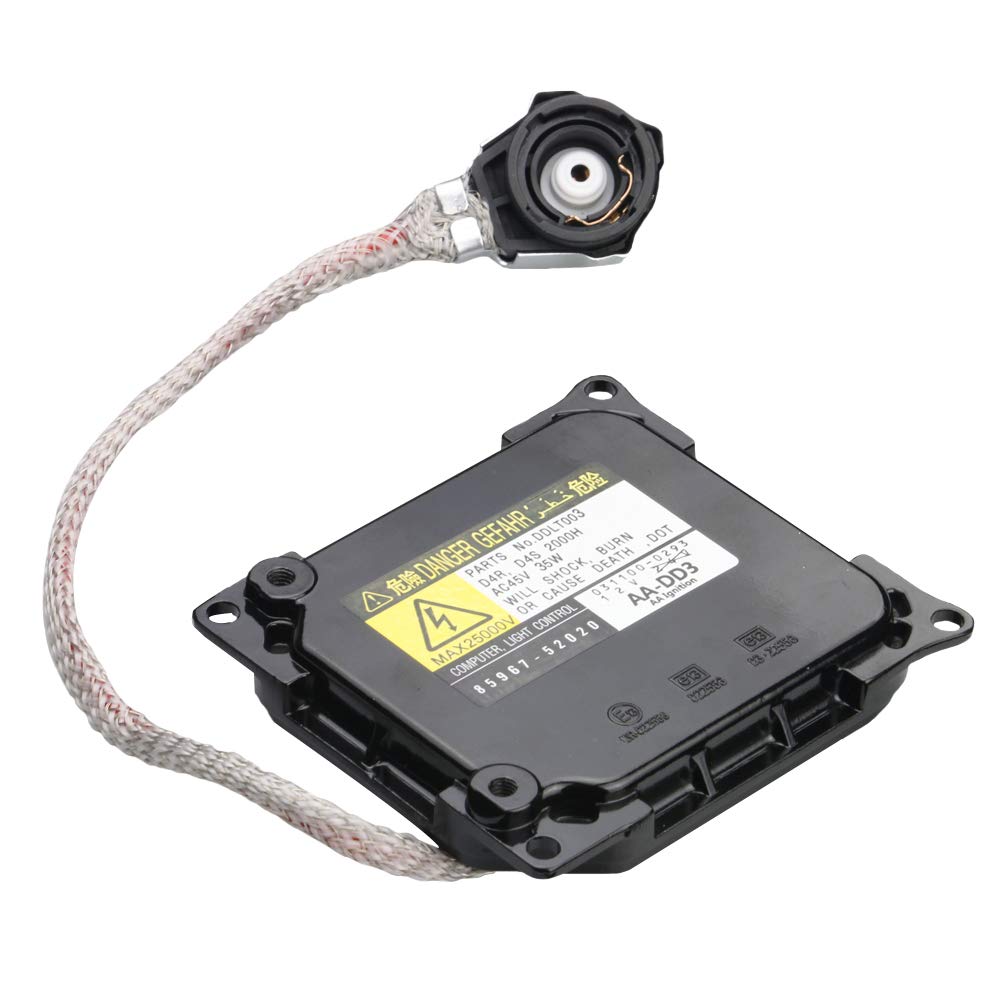HID Ballast with Ignitor - Xenon Headlight Control Unit - Replaces 85967-52020, 81107-30D30, DDLT003, KDLT003 - Compatible with Toyota & Lexus Vehicles - Prius, Avalon, IS250, IS350, GS350, GS450h