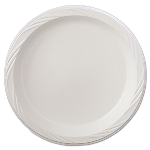 Huhtamaki HUH 82209 Chinet 9" White Color Popular Choice Light Weight Plastic Round Plate