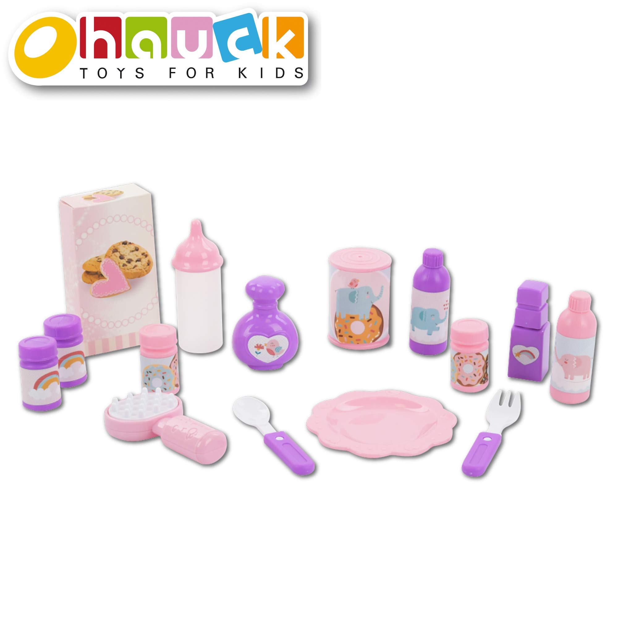 Hauck 17 Piece Baby Doll Set with Folding Pram High Chair