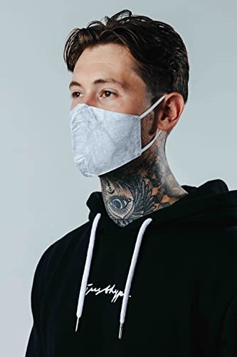 Hype ADULT GREY DAMASK PATTERN ADJUSTABLE FACE MASK