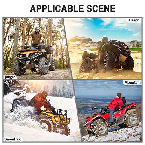 HIMAL HIMAL ATV Seat Cover Waterproof 420D Polyester Oxford, Compatible with Most ATV for Sportsman, Rancher, Foreman, Scrambler, Black