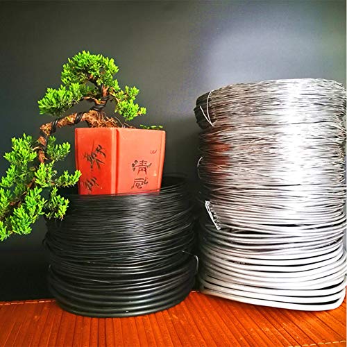 Pumbaa 1 Roll Garden Fastener Flexible Practical Bundled Flower Aluminum Bonsai Wire Fixed Bendable Tool Tree Plants Styling Decorative - 3.5mm - Black