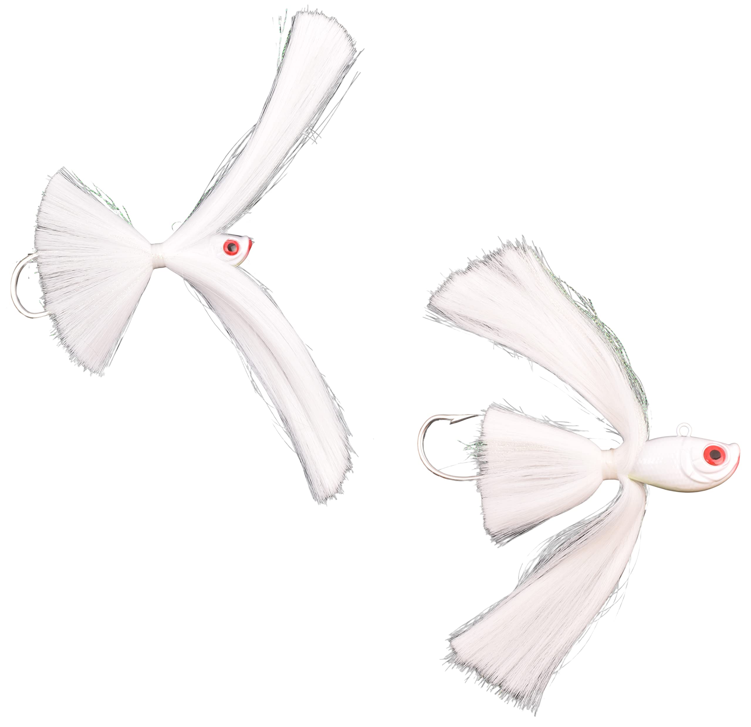 Last Cast Tackle White 6oz & 24oz Bucktail Tandem Parachute Trolling Rig #1050-W