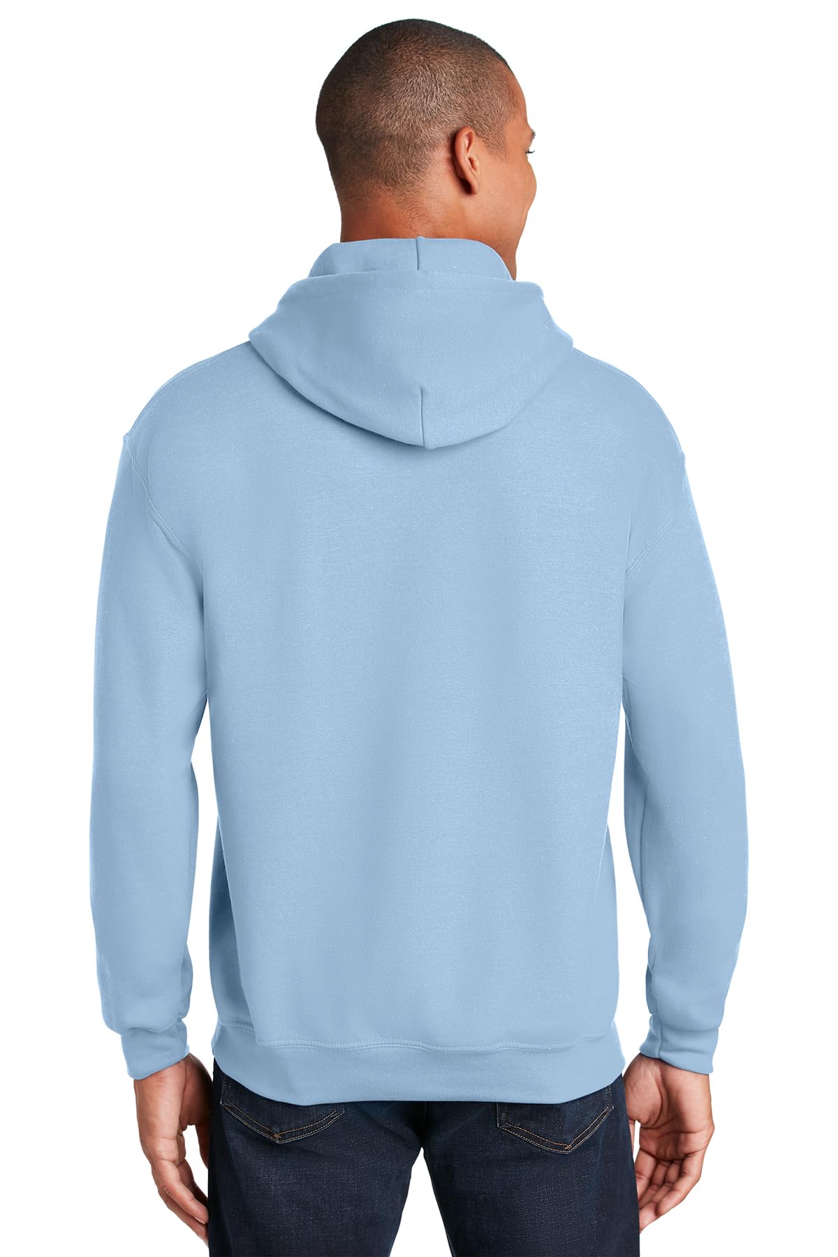Hooded Pullover Sweat Shirt Heavy Blend 50/50 7.75 oz. by Gildan (Style# 18500) (Large, Light Blue)