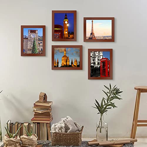SESEAT 8x10 Picture Frame Dark Red, Display Pictures for Wall and Tabletop, 1 Pack