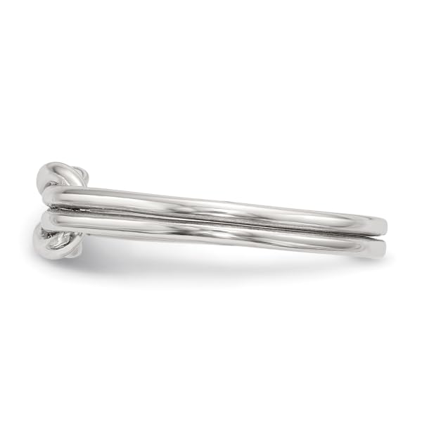 IceCarats 925 Sterling Silver Love Knot Ring Size 7