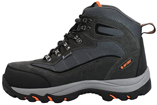 Hi-Tec Men's Skamania Mid WP-M Hiking Boot, Charcoal Grey/Burnt Orange, 10