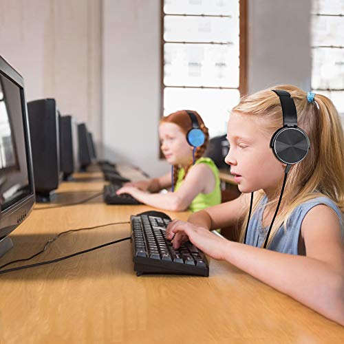 Yoley 24 Packs Classroom Headphones Bulk for Kids School Students Children, Wholesale Class Set Durable Earphones, Individually Bagged (24 Pack Mixed)