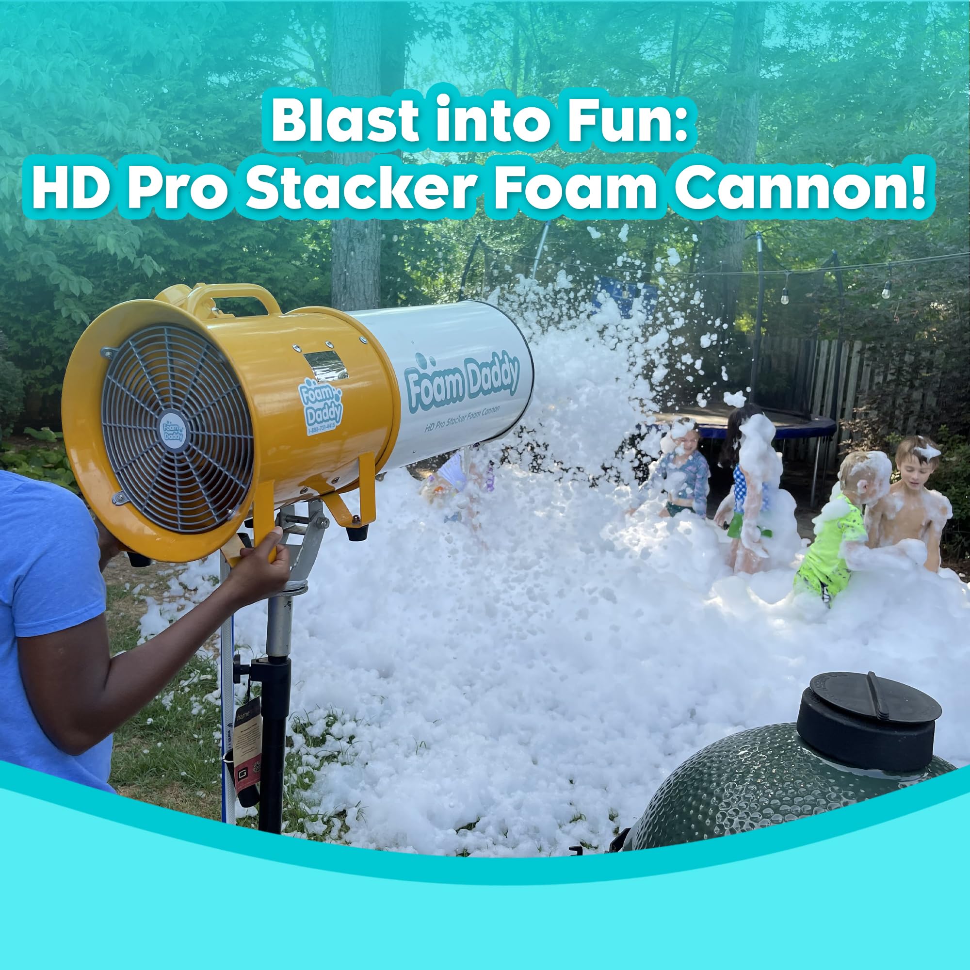 HD Pro Stacker Foam Cannon - Shoots Up to 30ft for Sky-High, Show-Stopping Foam Effects - Foam Machine Perfect for Large Scale Events, Festivals & Professional Entertainment Venues