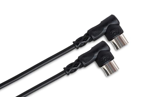 Hosa MID-305RR Right-angle MIDI Cable, Right-angle 5-pin DIN to Same, 5 ft