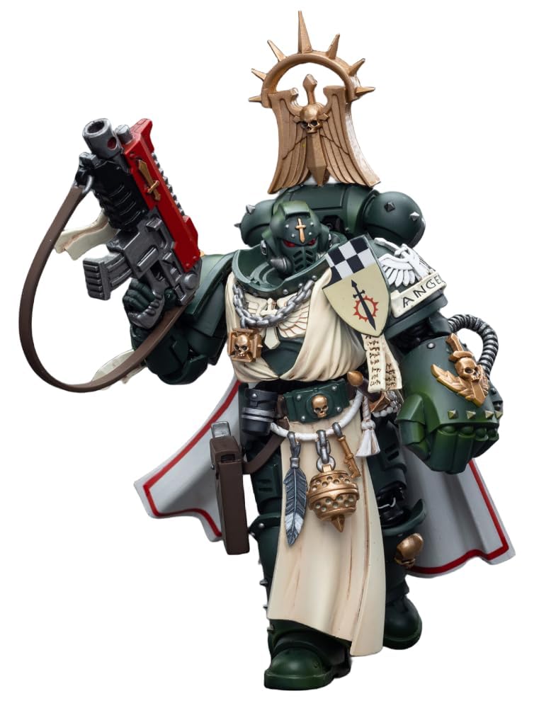 HiPlay JoyToy Warhammer 40K Collectible Figure: Dark Angels Master with Power Fist 1:18 Scale Action Figures JT7691 (JT7691)