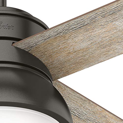 Hunter Fan Company 59387 Hunter 36" Loki LED Light Ceiling Fan, Noble Bronze Finish