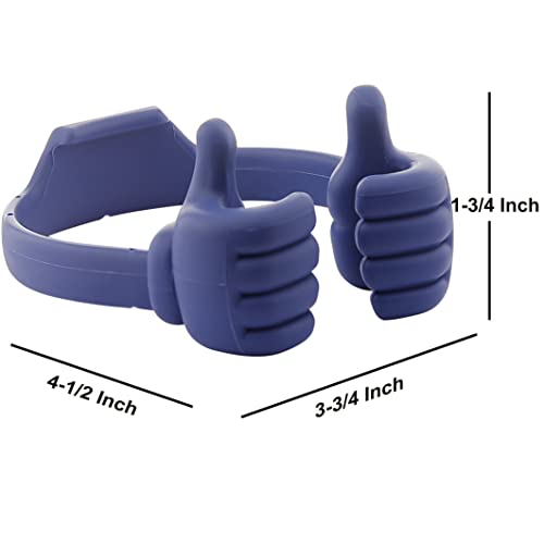 Honsky Thumbs up Cell Phone Stand Holder, Ok Stand Tablet Stand Cradle for Desk Desktop Smartphone Cellphone Mobile Phone Tablets - Universal Adjustable Flexible - Flag Blue, Grey