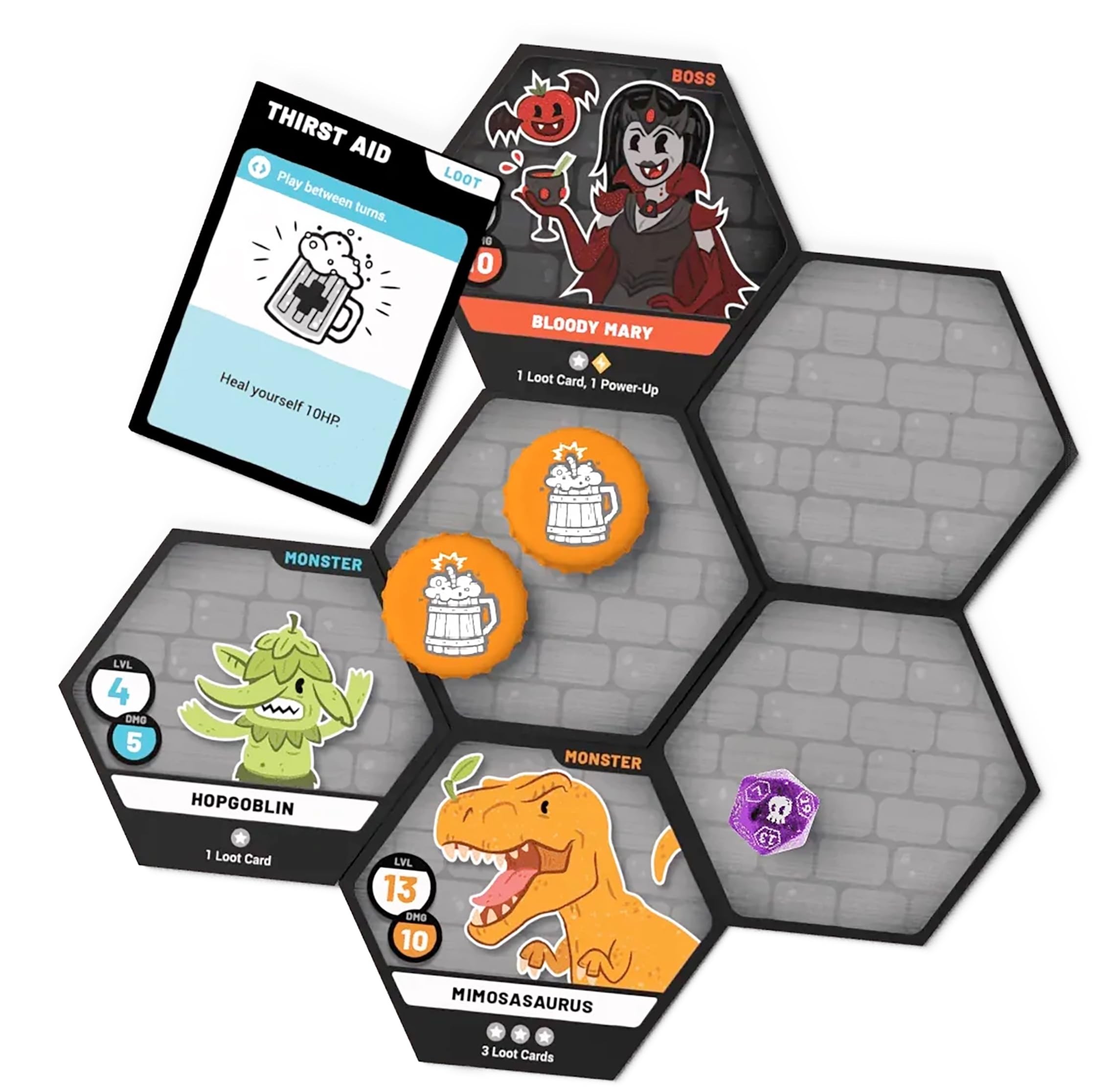 HEROES OF BARCADIA Board Game: A Dungeon Exploration Drinking Games | NEW 1st EDITION! | The First Ever Liquid Life Battle Damage System Board Games for Adults | DnD Gameplay with DnD Dice and Drinks!