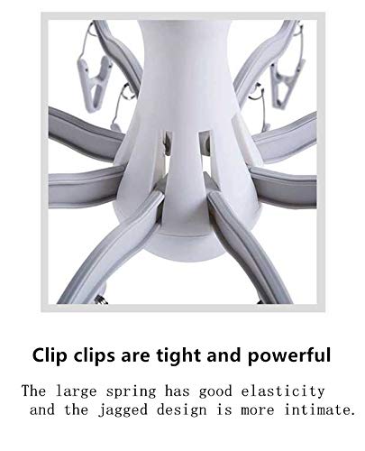 XIZHI Foldable Clip and Drip Hanger/Hanging Drying Rack - 16 Clips Socks Drying Rack for Drying Underwear Clothes,Socks,Bras,Towel,Pants,Hat,Grey