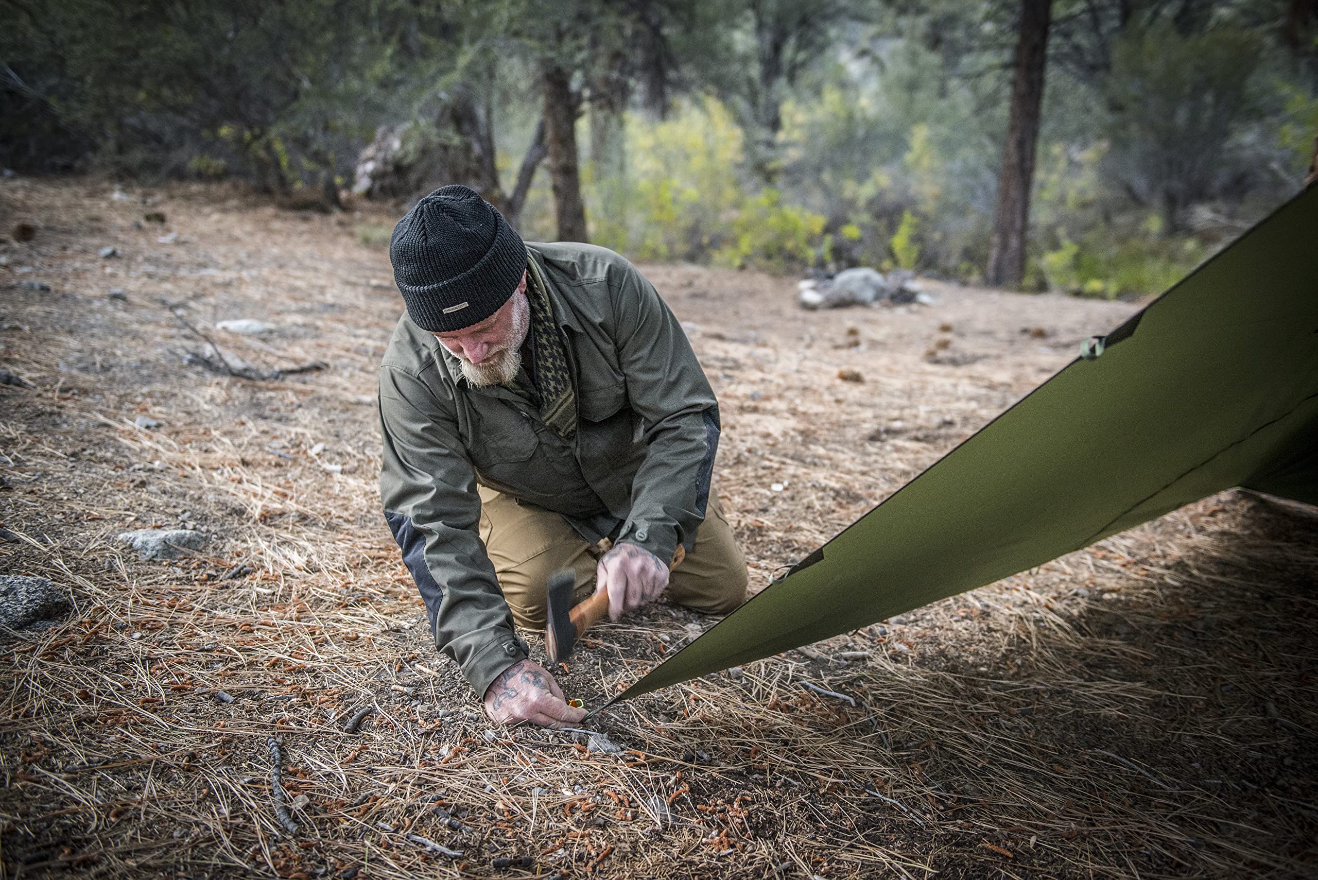 Helikon-Tex Wanderer Cap, Olive Green color, Merino Wool, Bushcraft Line
