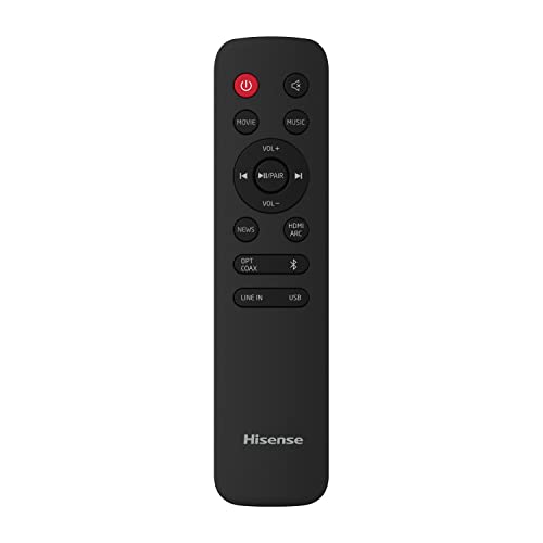 Hisense HS205 2.0ch Sound Bar, 60W, Roku TV ready, Enhance TV enjoyment, Bluetooth, HDMI ARC/Optical/AUX/USB, 3 EQ Modes, Black