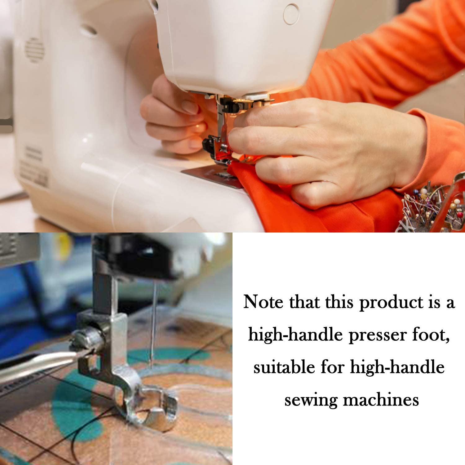 High Shank Ruler Frame Free Motion Darning Foot for Quilting Embroidery- Ruler Presser Foot with Slot Open Fits All High Shank Sewing Machines