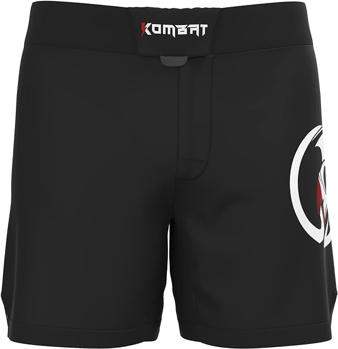 KOMBAT USA Men's MMA Shorts β Baseline Grappling & Fight Shorts | Athletic Shorts | Muay Thai BJJ Training Jiu Jitsu No Gi (as1, Alpha, x_l, Regular, Regular, Black)