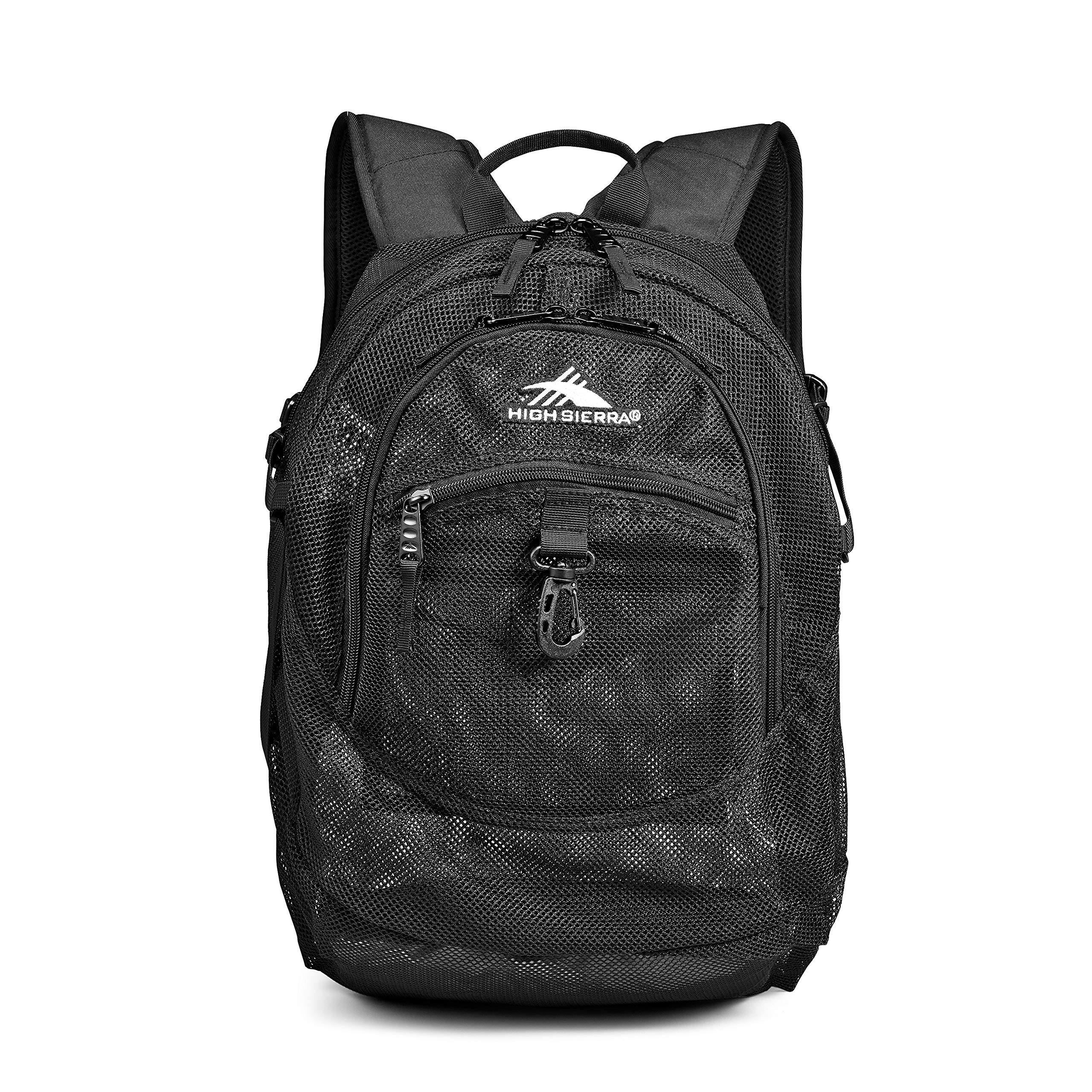 High Sierra Airhead Mesh Backpack, Black, 19.5 x 13 x 7-Inch