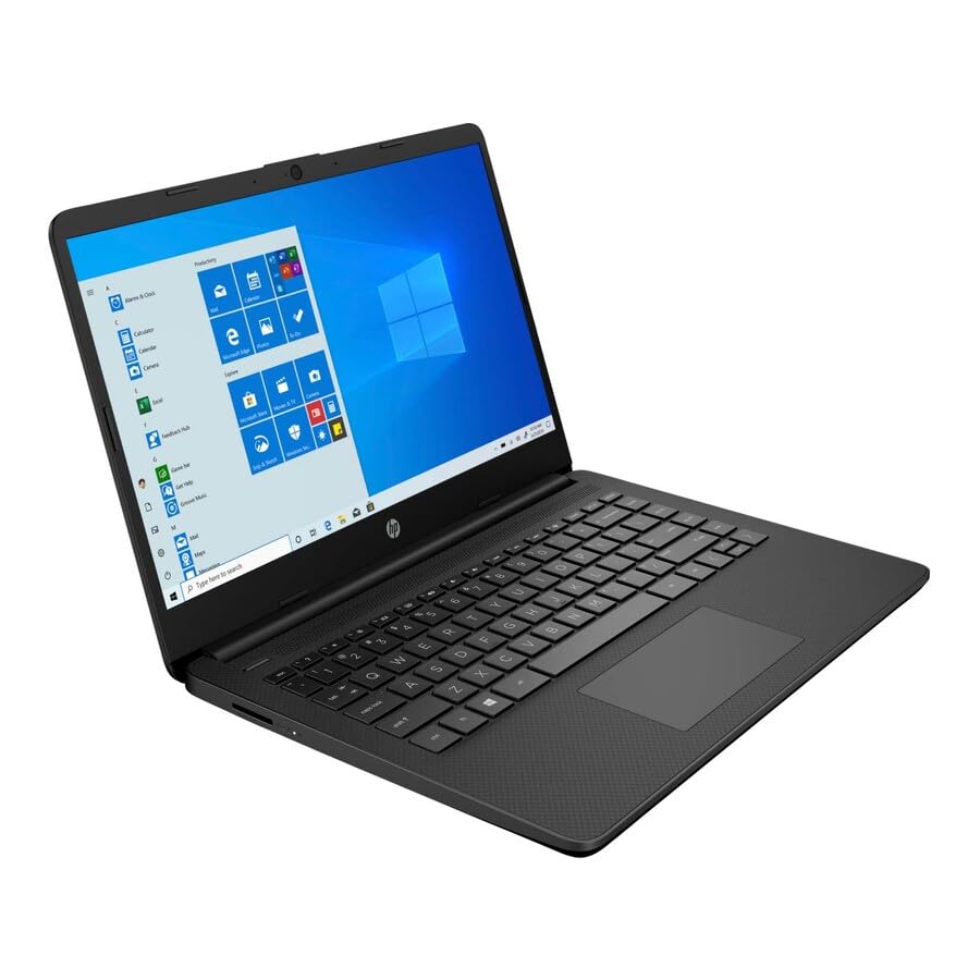 HP 2023 14-inch HD Laptop, Intel Celeron N4020, 16GB RAM, 320GB Storage(64GB eMMC+256GB Micro SD), Win11 Home, One Year of Microsoft 365, Jet Black