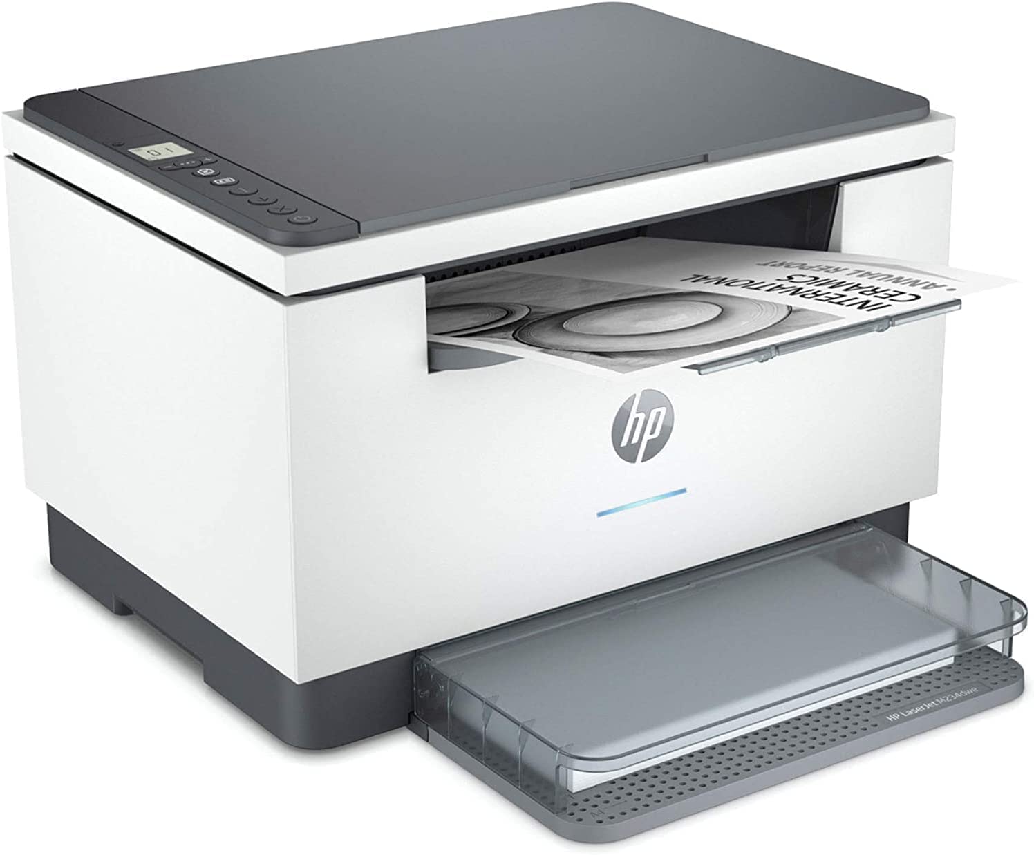 HP Laserjet MFP M234dwe Wireless Monochrome All-in-One Laser Printer, Print&Copy&Scan, 600x600 dpi, 30ppm, Duplex Printing, 1.27" LCD Display, Wi-Fi, Ethernet, Lanbertent Printer Cable (Renewed)