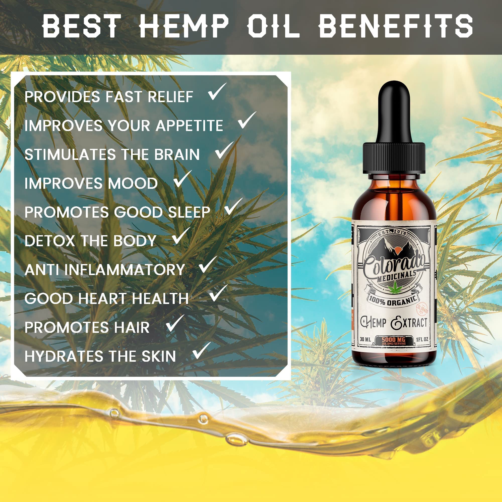 Hemp Oil 5000MG