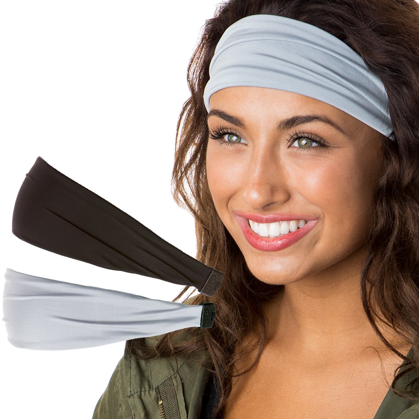 Hipsy Xflex Basic Adjustable & Stretchy Wide Softball Headbands for Women (Basic Burgundy)