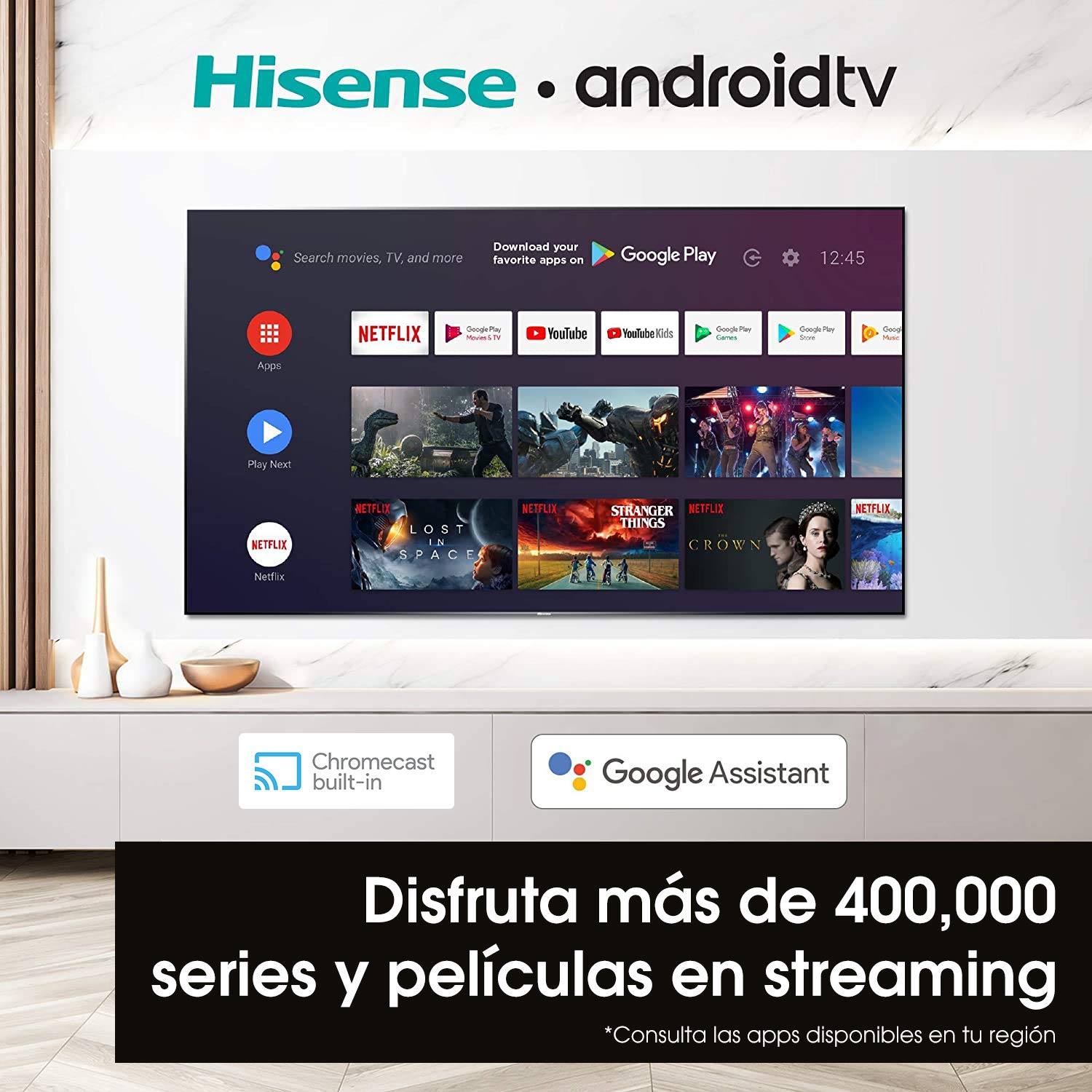 Hisense 43-Inch 43H5500G Full HD Smart Android TV with Voice Remote (2020 Model)