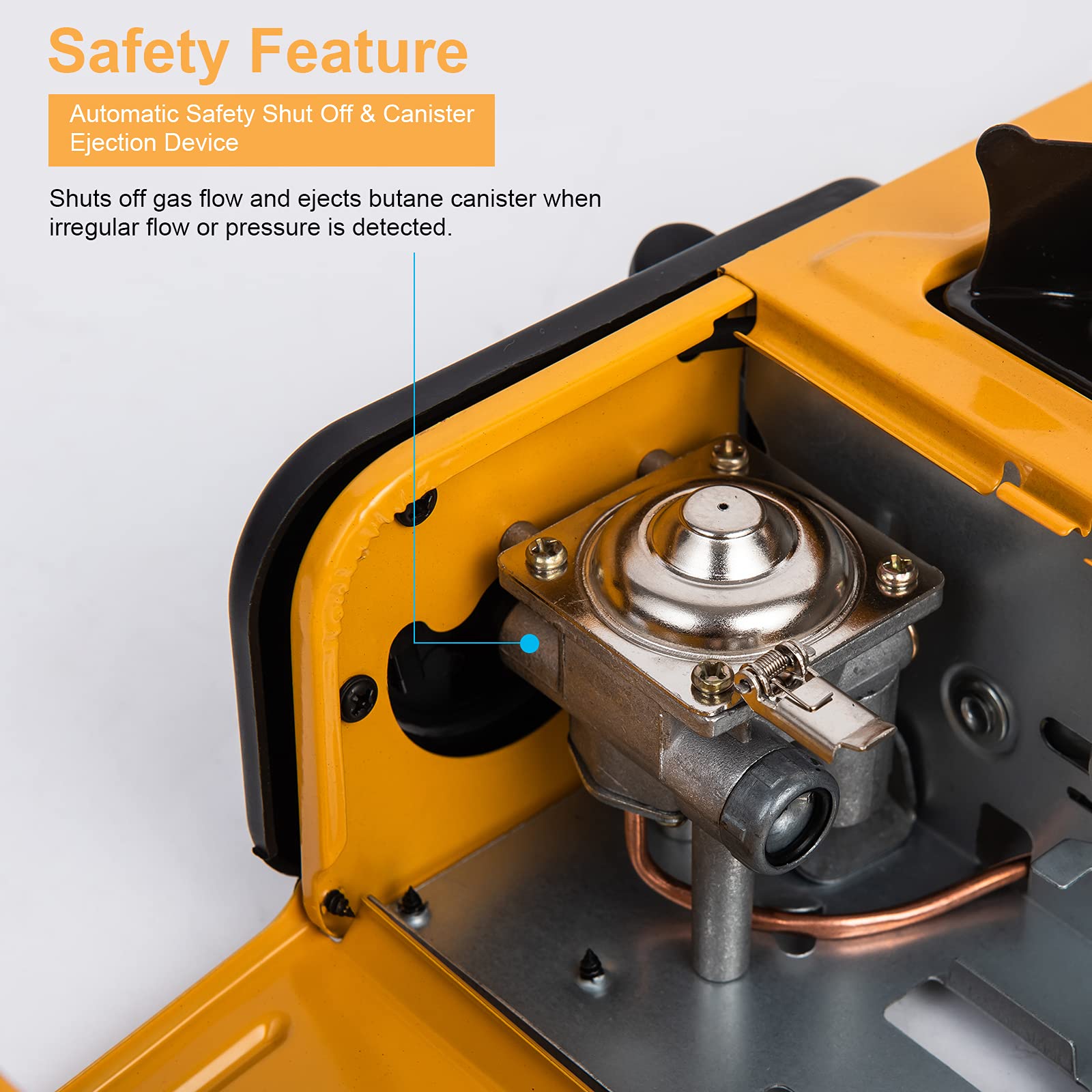 HOTaitai Portable Butane Stove with Wind Guard and Carrying Case, Single Burner Gas Stove Sutiable for Camping Emergency Preparedness
