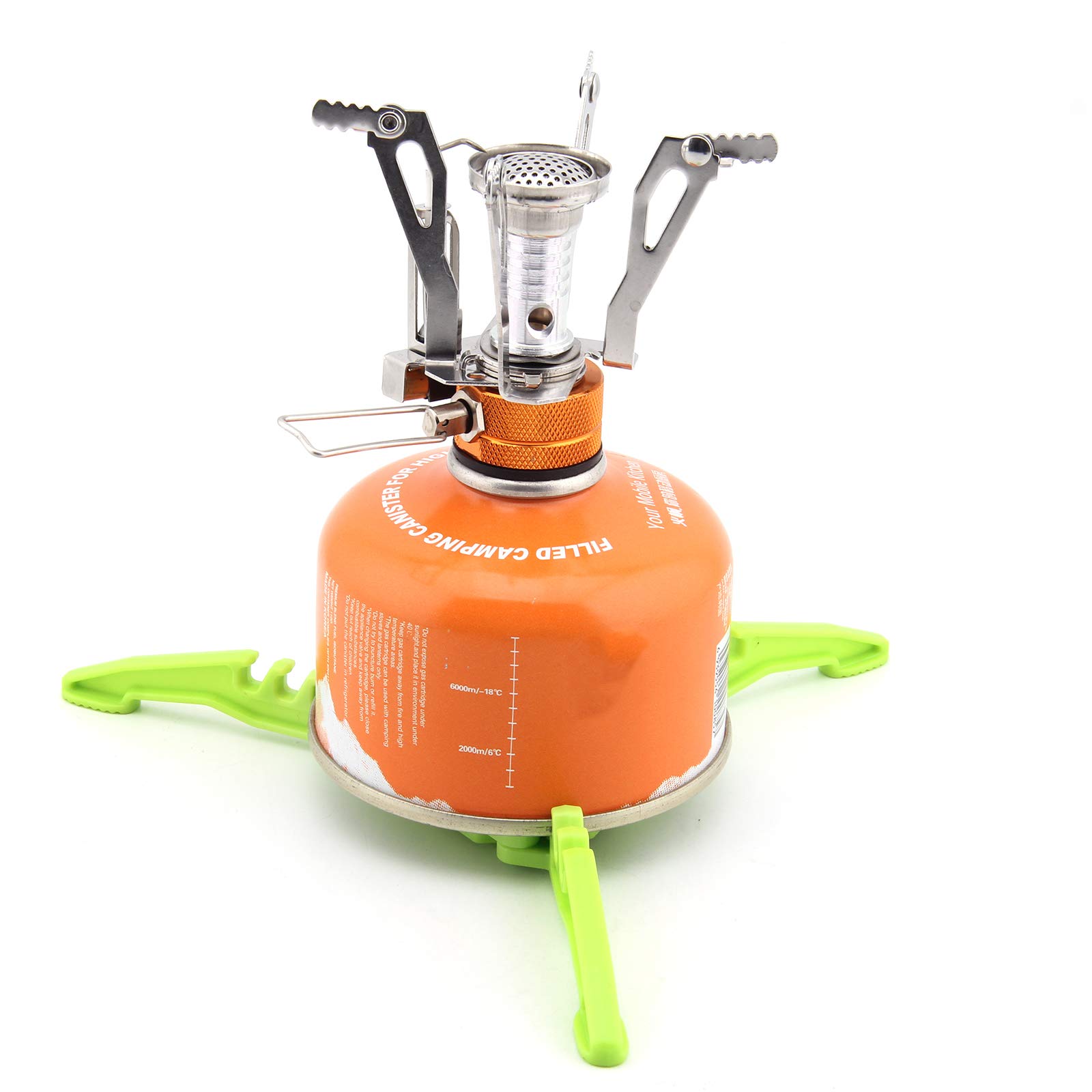 HIRAY Canister Stand Fuel Can Stabilizer Gas Tank Bracket Stove Standard Bottle Shelf Stand Tripod Folding Canister Stand (Green)