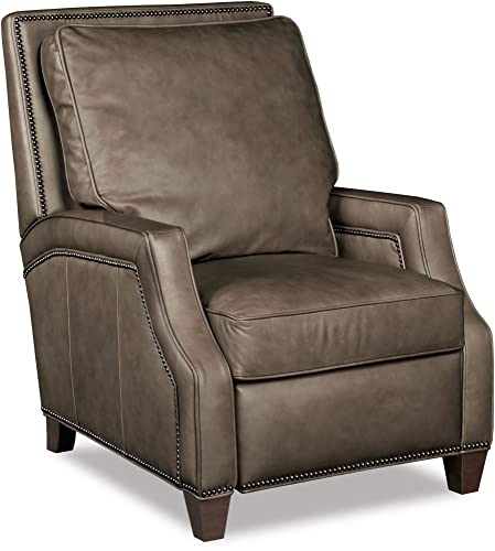 Hooker Furniture Caleigh Leather Recliner in Beige and Natchez Brown
