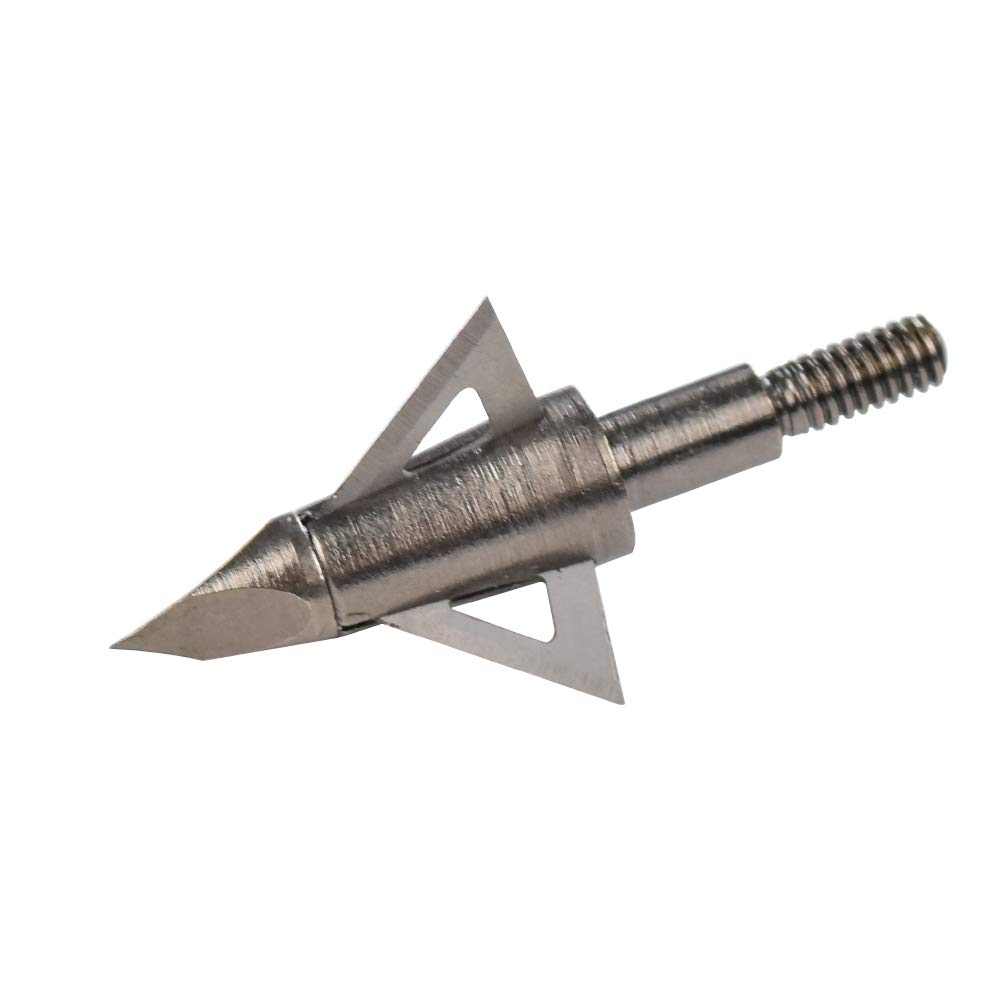 Hunter Ian Archery Broadheads 100 Grain Bowhunting Arrow Head 3 Fixed Blades 12 Pack for Crossbows Recurve Compound Bow Arrows