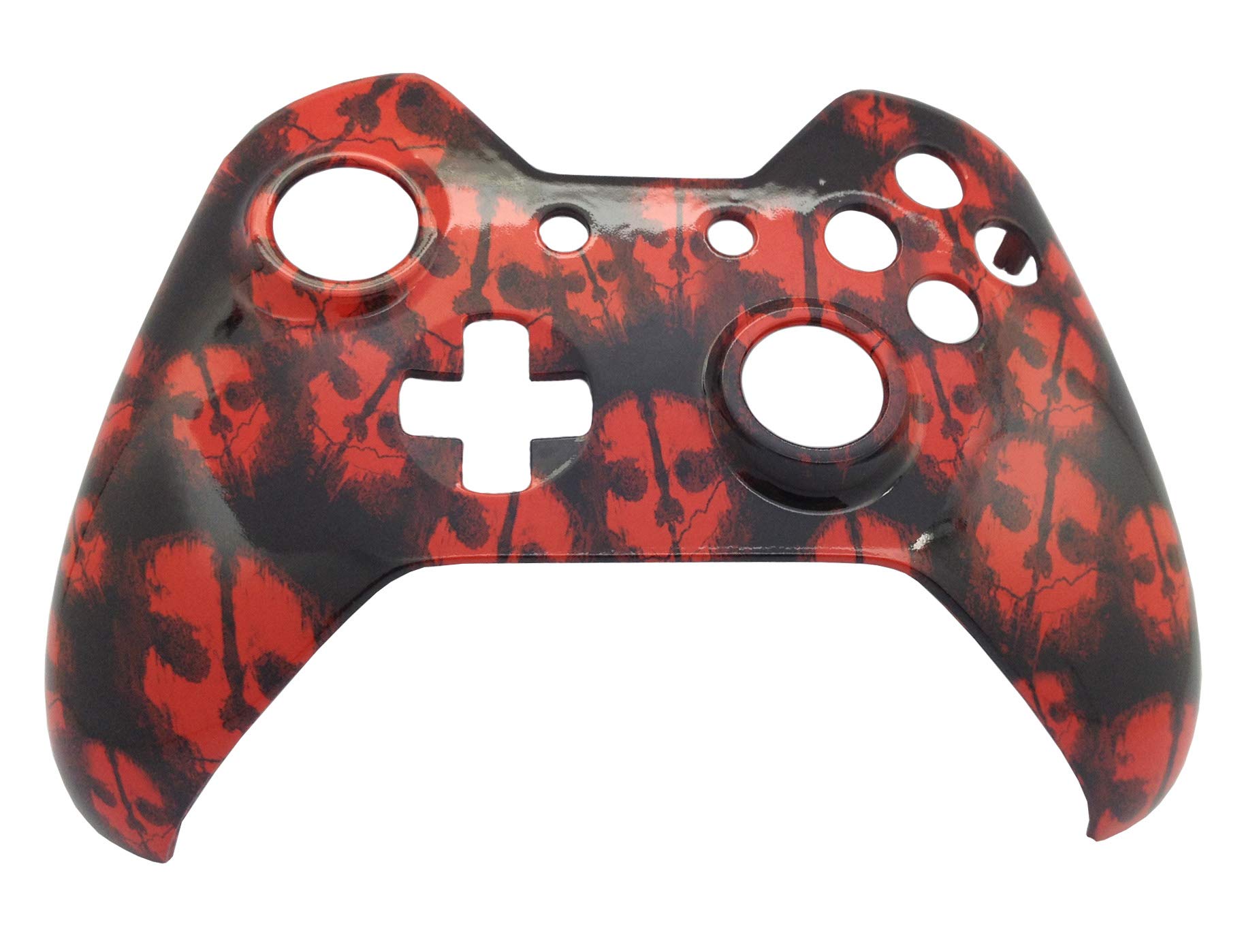 Hydro Dipped Front Housing Shell for Xbox One Controller (Red SKL)