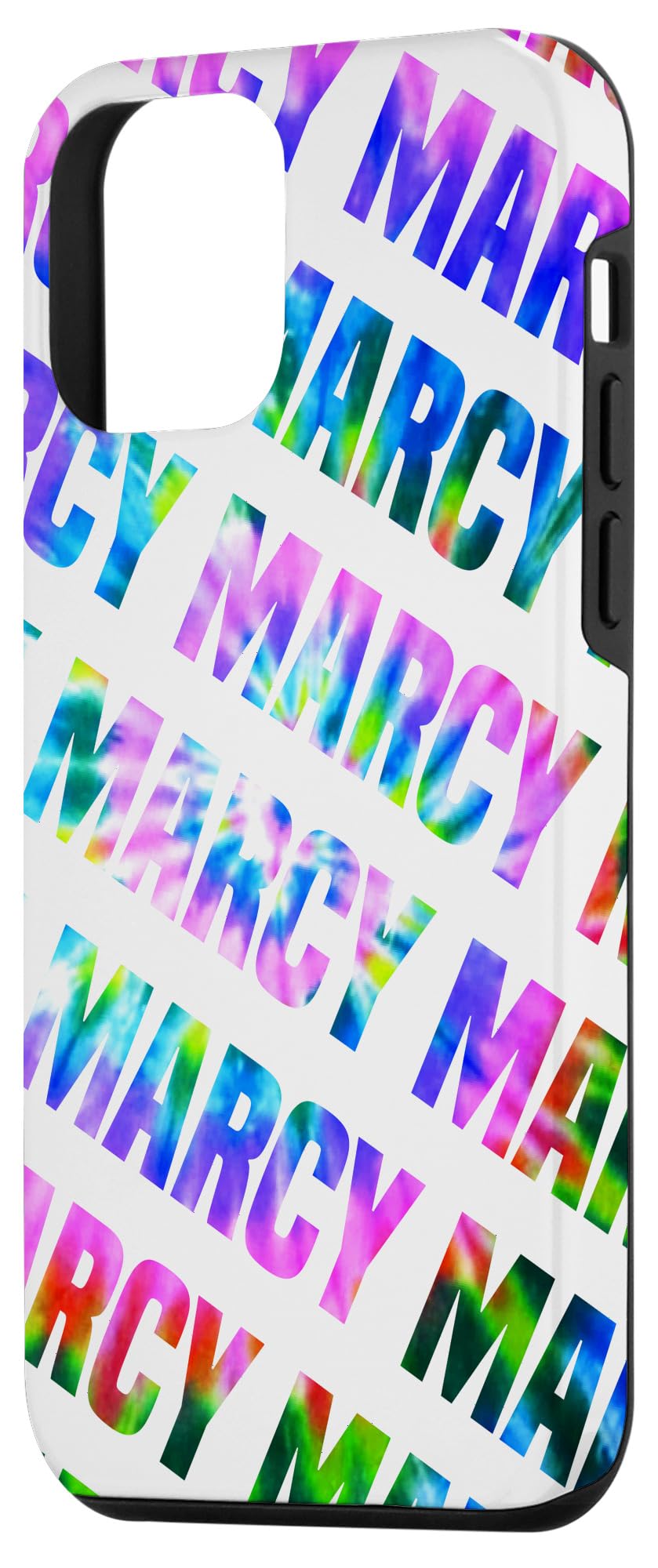 iPhone 12 mini Custom Marcy Phone Cover White Personalized Tie Dye Case