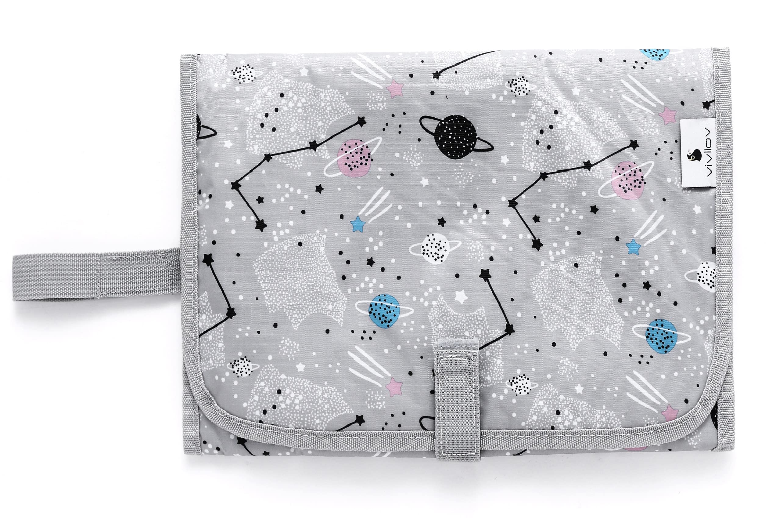 Portable Baby Changing Pad - Waterproof Diaper Changing Pad with Extra Diaper Pocket - Diaper Travel Changing Mat - Foldable & Lightweight Changing Mat for Newborn - Large Size 26.5"X16"
