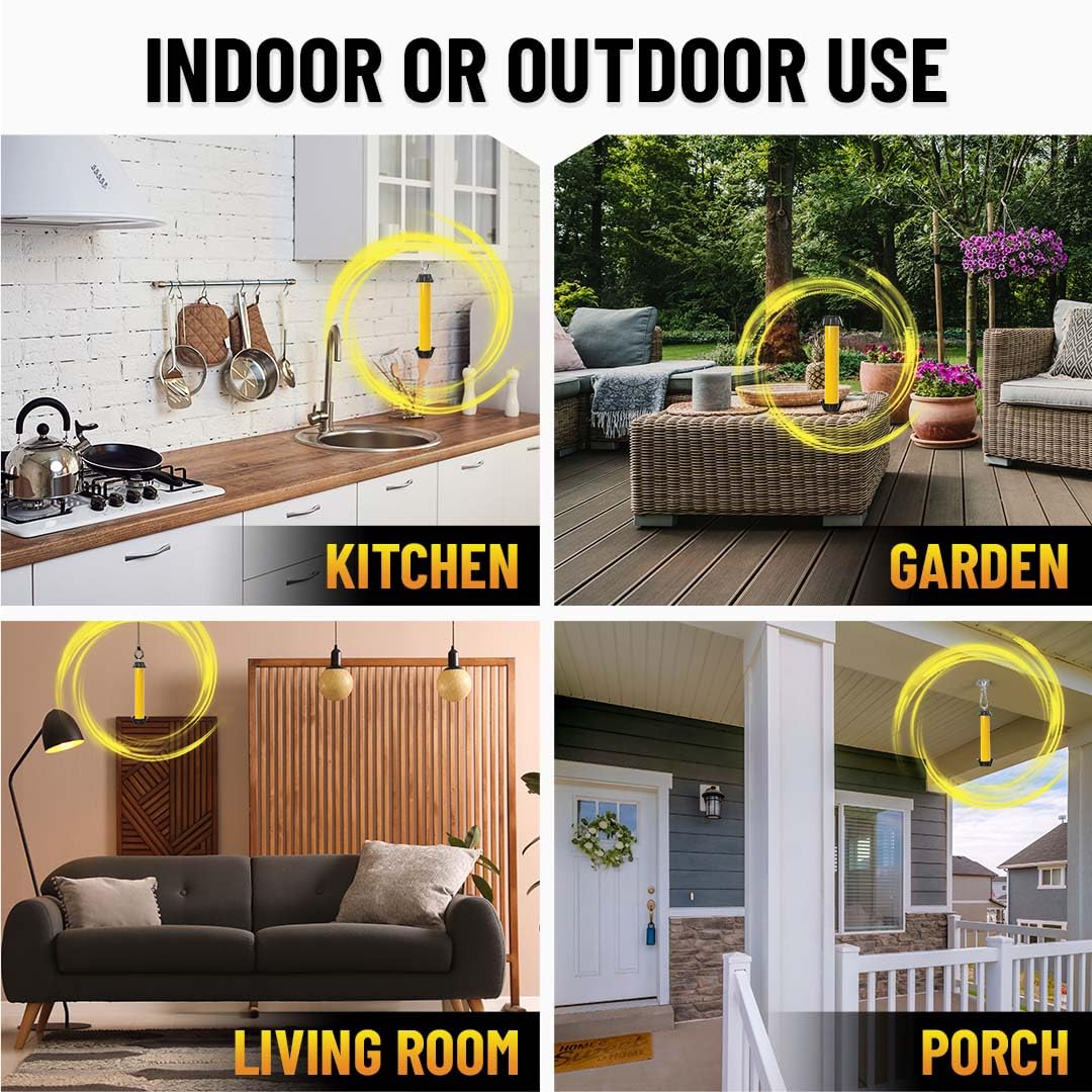 Sticky Fly Stick (6 Pack), Fly Stick for Mosquitoes, Sticky Trap for Flies Gnats Wasp Flying Insects, Bug Catcher, Indoor or Outdoor Use, Ready to Use Home