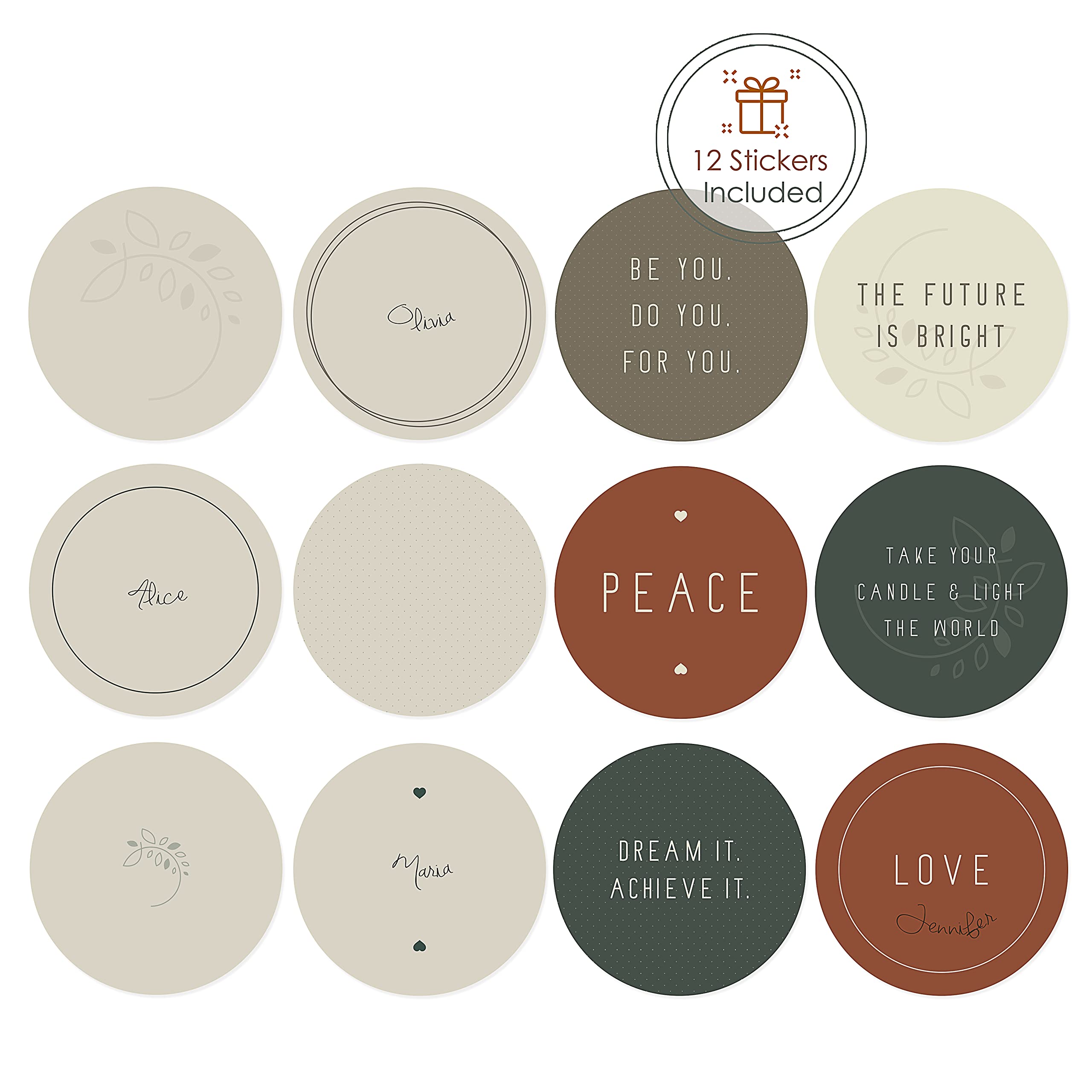 Hearth & Harbor Tin Candle Jars for Making Candles - DIY Candle Containers with Lids - Metal Candle Jars - Bulk Tins Storage for Candle - (12 Pieces) - (8 Ounces) - Solid Peach and Copper
