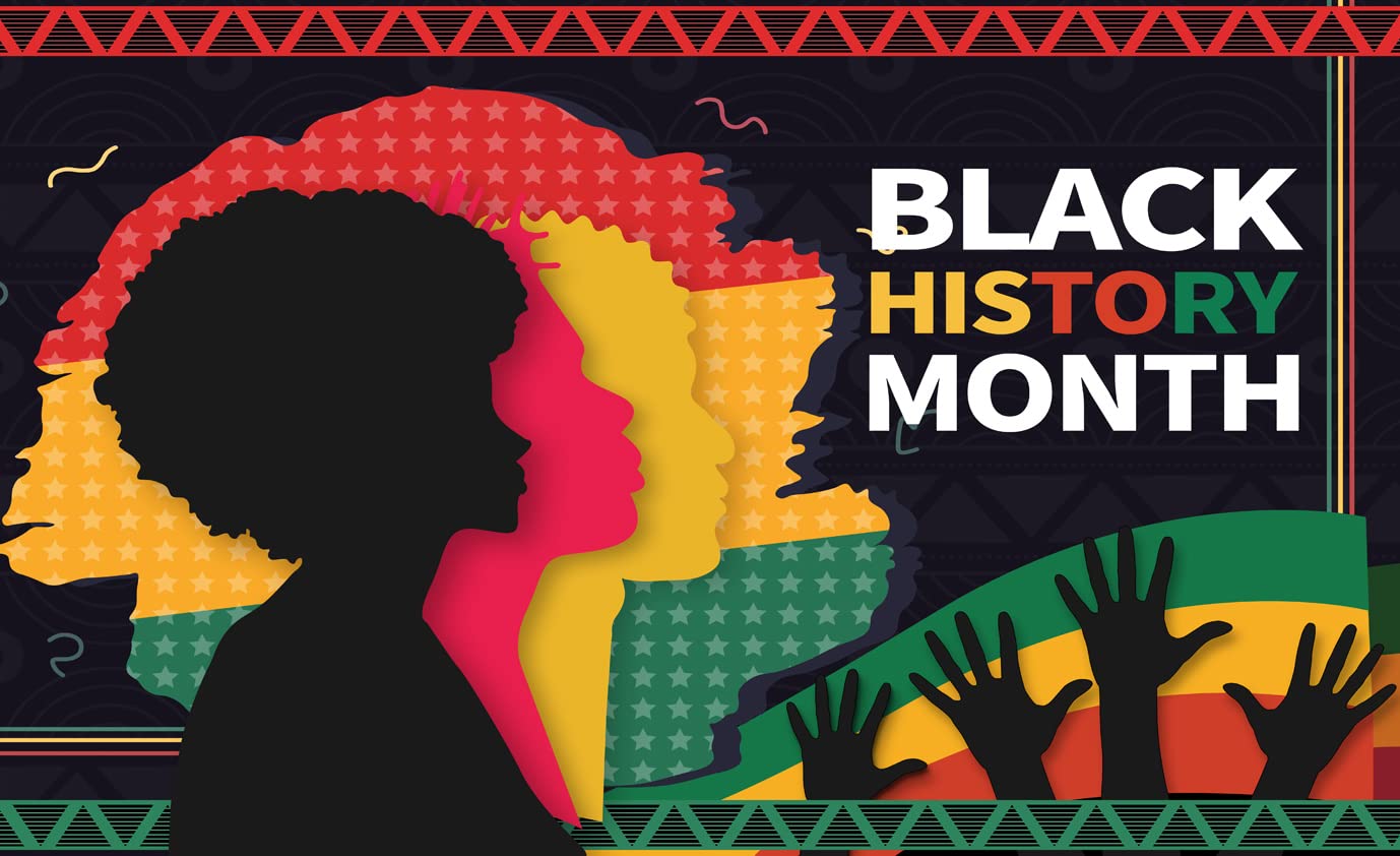 SJOLOON 6x4FT Black History Month Backdrop Photo Backdrop African American Black History Month Decorations Party Supplies 12504
