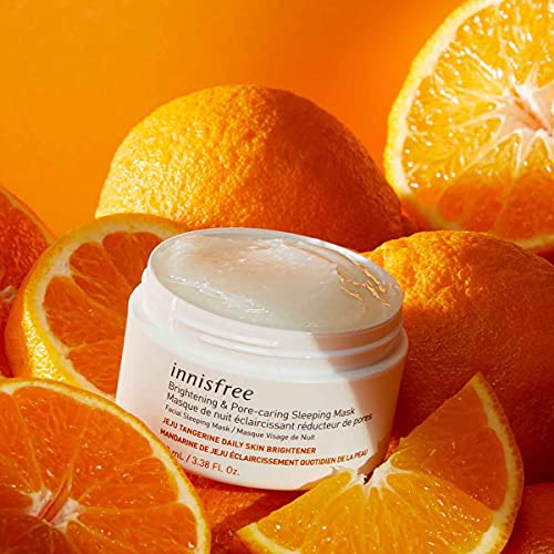 innisfree Tangerine Brightening & Pore Caring Sleeping Mask Treatment , 3.38 Fl Oz (Pack of 1)