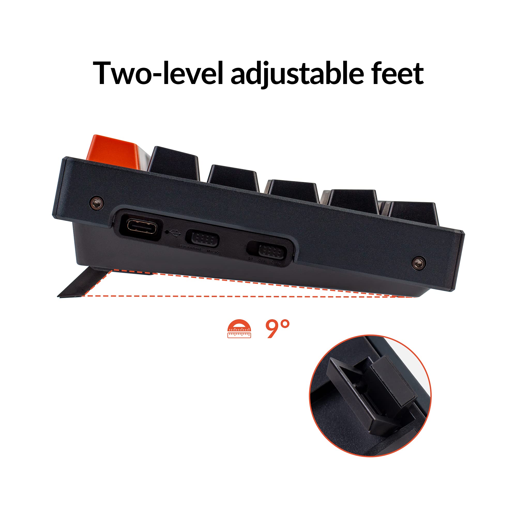 Keychron K2 75% Layout 84 Keys Hot-swappable Bluetooth Wireless/USB Wired Mechanical Keyboard with Gateron G Pro Brown Switch/Double-Shot Keycaps/RGB Backlight/Aluminum Frame for Mac Windows Version 2