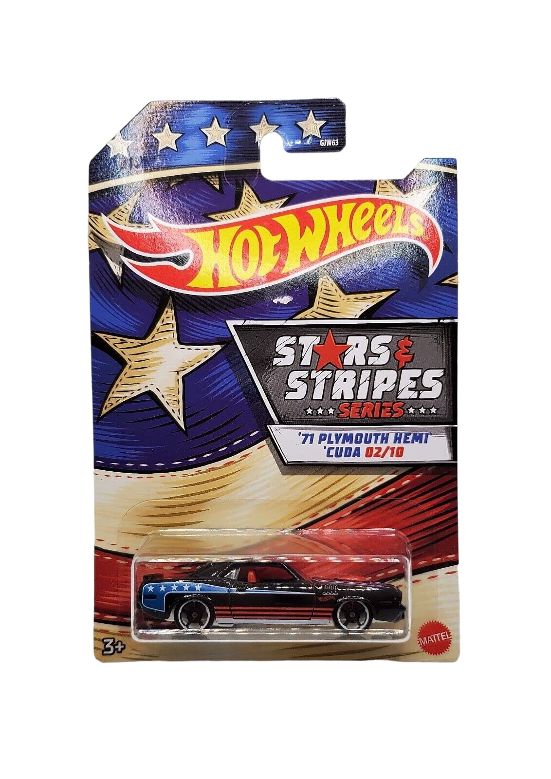 Hot Wheels American Stars and Stripes Bundle of 8 Diecast Vehicles in Red White and Blue