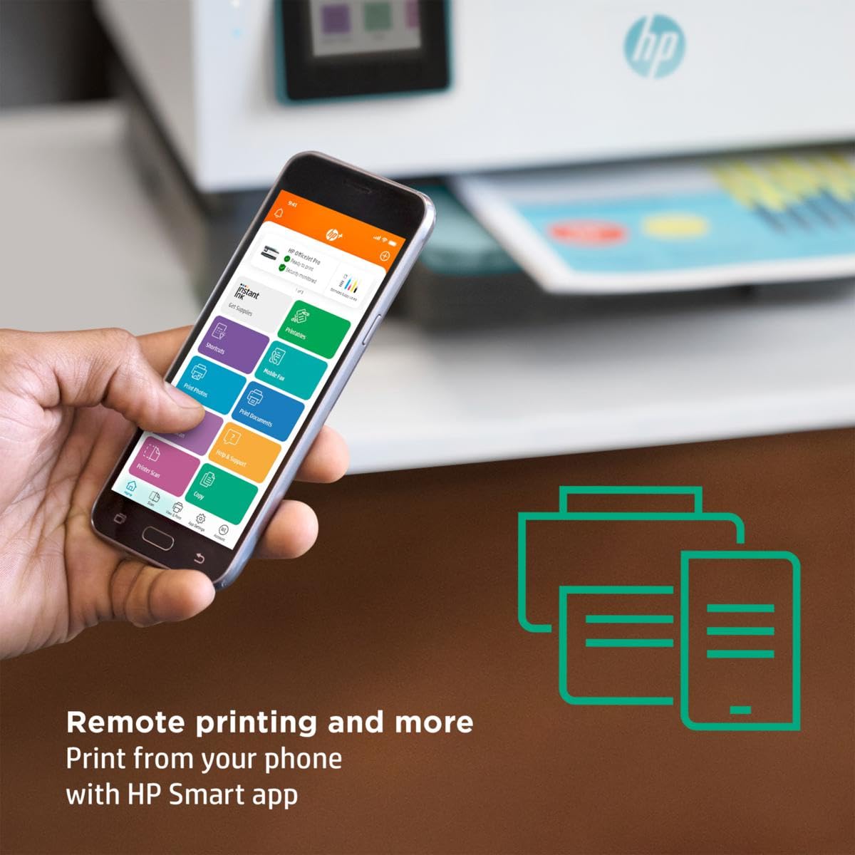 HP OfficeJet Pro 8028e Wireless All-in-One Inkjet Color Photo Printer, Copier, Scanner, Fax Machine with Mobile/Cloud Printing, Automatic Duplex, White (1K7K7A), XPI USB Printer Cable