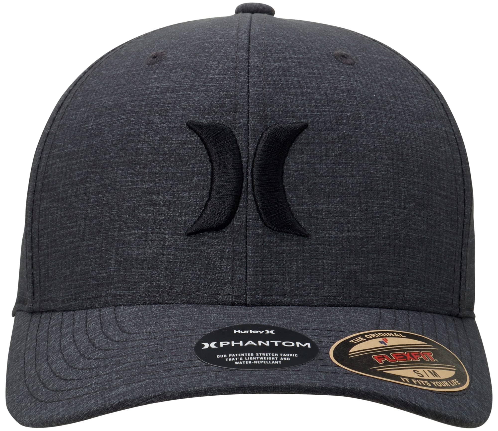 Hurley Men’s Hat – Phantom Flexfit Fitted Baseball Cap, Size Large-X-Large, Black