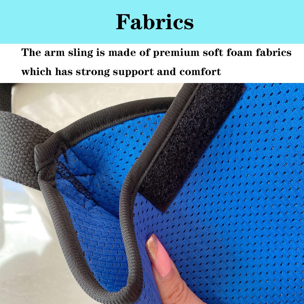 Ledhlth Soft Foam Arm Sling Blue for Shoulder Kids Toddler Arm Support Brace for Broken Collarbone Children Shoulder Immobilizer for Shoulder Injury (Kids S)