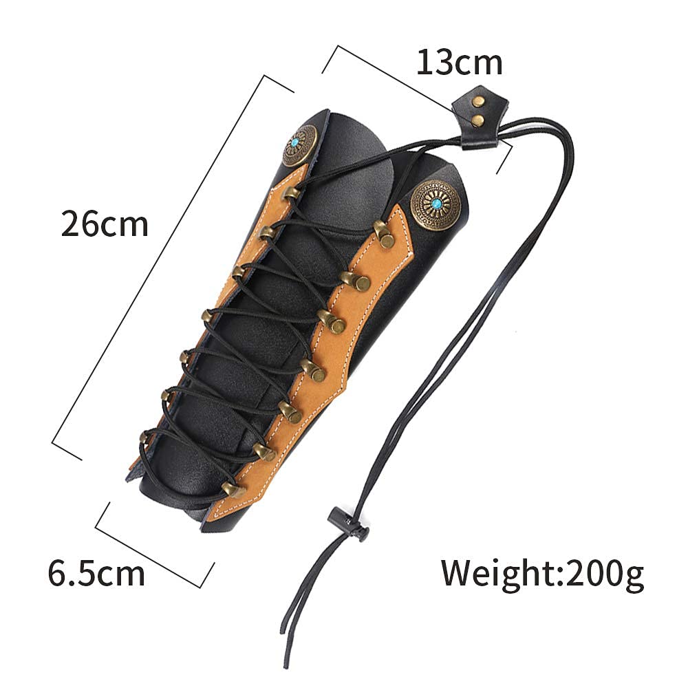 Huntingdoor Arm Guards Archery Leather Arm Protector Hunting Shooting Arrow Bow Gear Accessories +Huntingdoor Archery Finger Tabs Adjustable Thickened Thumb Guard Thumb Finger Protector