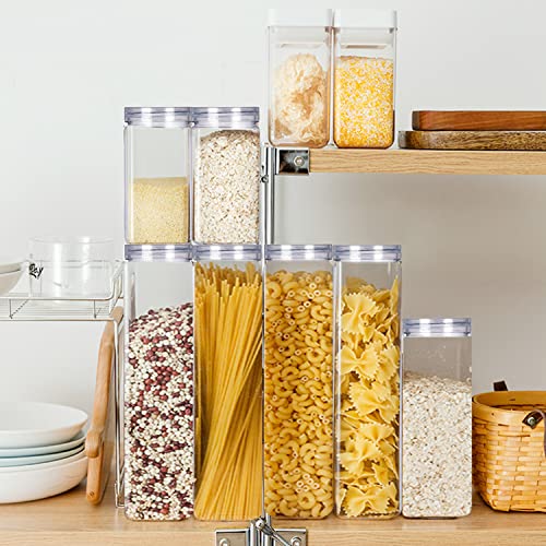 Set of 6pcs Tall Pasta Storage Container with Lid, Food Storage Jar Kitchen Canister for Spaghetti Pasta and Dry Goods 2.1"Diameter x 11.8"Height