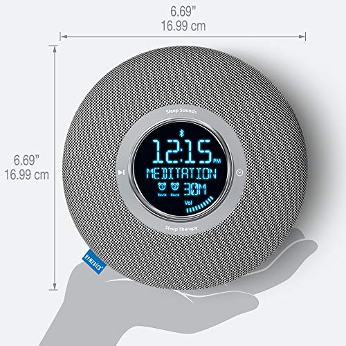 HoMedics® Deep Sleep Revitalize Sleep Sound Alarm Clock 9 Programs, 4 White Noises, 10 Sounds Incl. Nature/Meditation, Volume Control, Auto-Off Timer