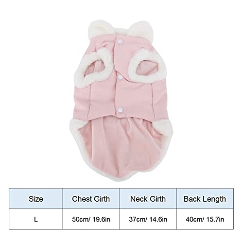Shanrya Pet Clothes, Easy Put on and Take Off D‑ Buckle Pet Sweater Coat for Indoor for Sleeping Time for Outdoor for Winter and Autumn(L)