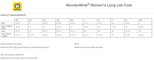 Womens Embroidered White Lab Coat - WonderWink® Long Lab Coat - Women's Long Lab Coat Lab Coat - Add a name - Business Name - Personalized Lab Coat with Name (XL)